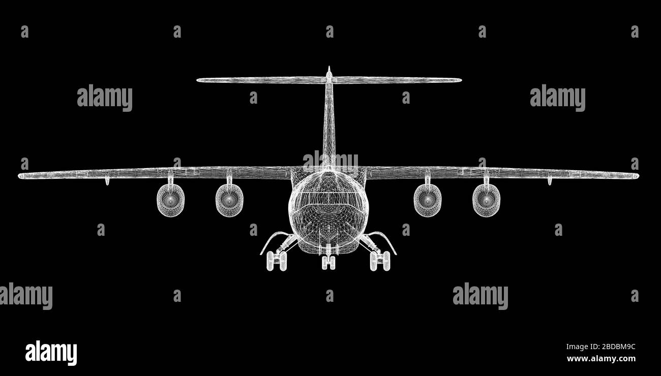 Commercial Airliner, Jet,body structure, wire model Stock Photo - Alamy
