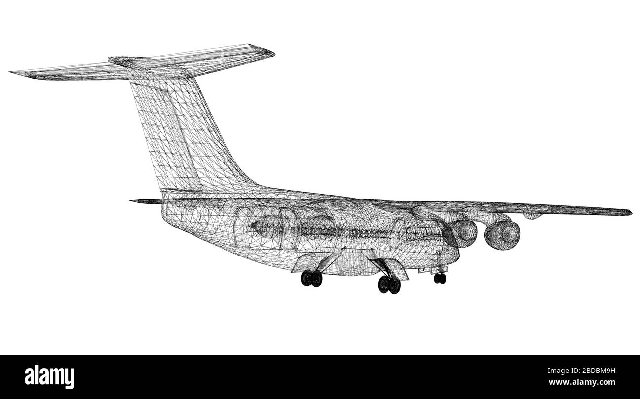 Commercial Airliner, Jet,body structure, wire model Stock Photo - Alamy