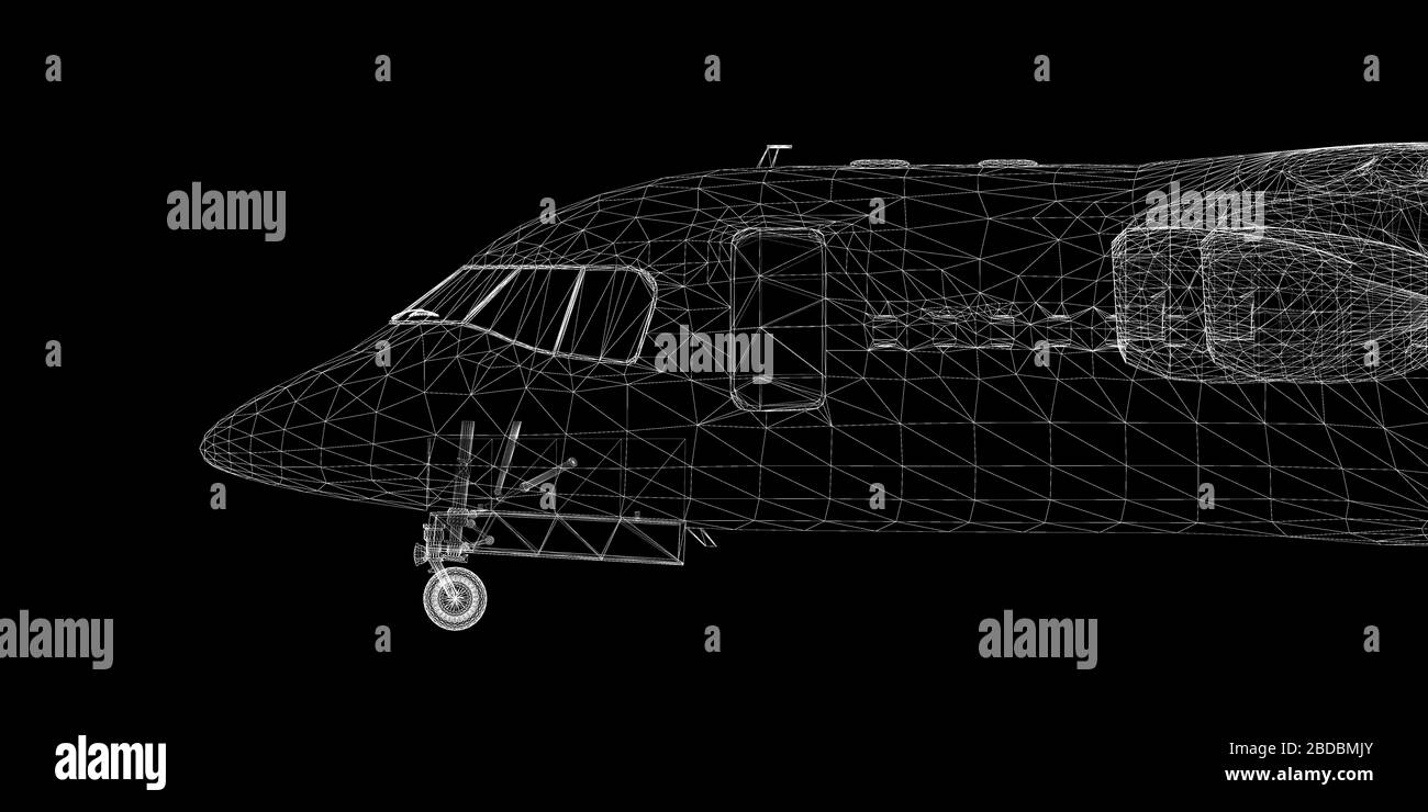 Commercial Airliner, Jet,body structure, wire model Stock Photo - Alamy