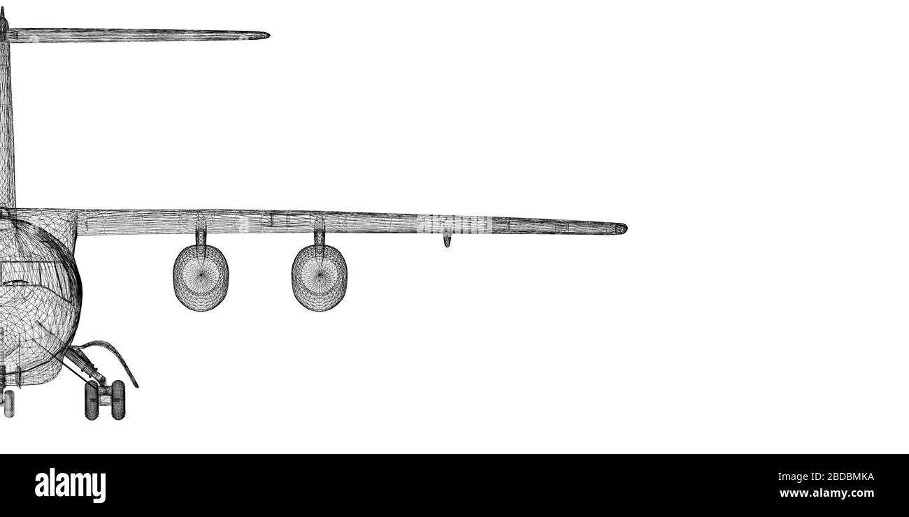 Commercial Airliner, Jet,body structure, wire model Stock Photo - Alamy