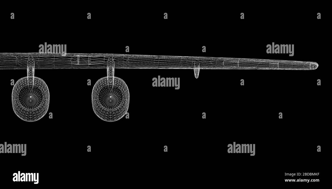 Commercial Airliner, Jet,body structure, wire model Stock Photo - Alamy