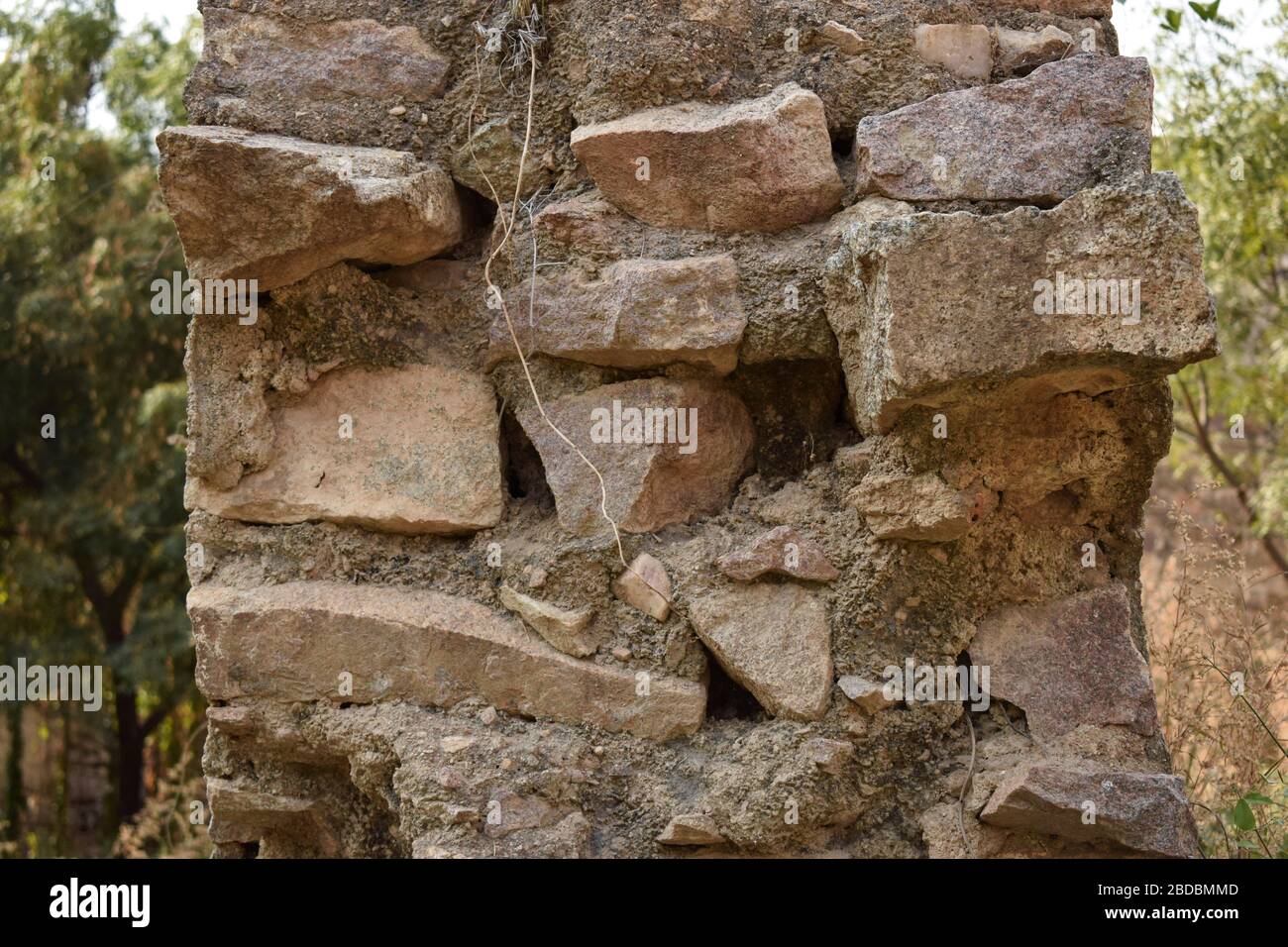 ancient historical Fort Ruined Walls Destructed Architecture Stock ...