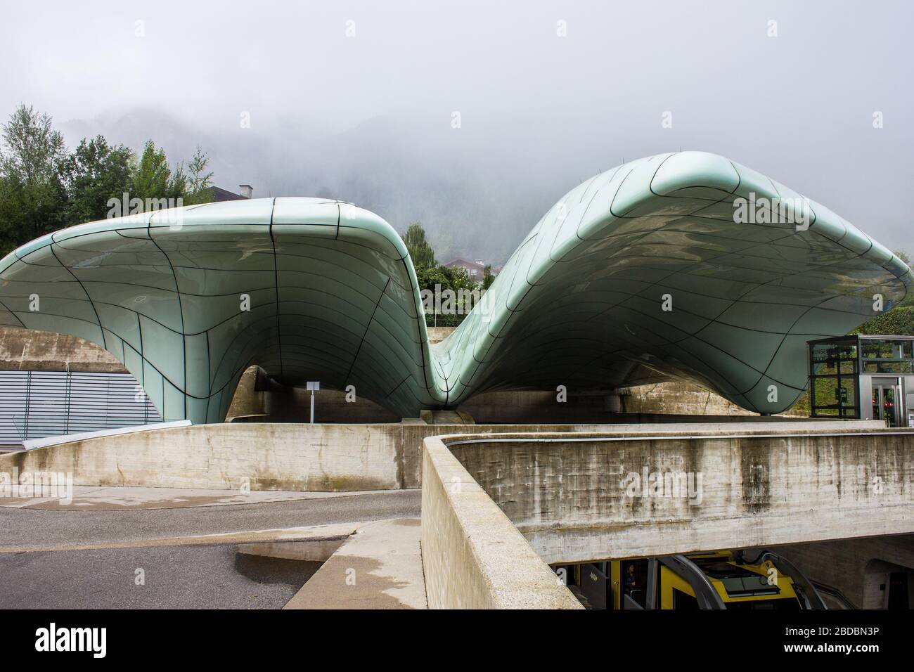 Innsbruck, Austria - August 12, 2019: View of the Hungerburg Funicular ...