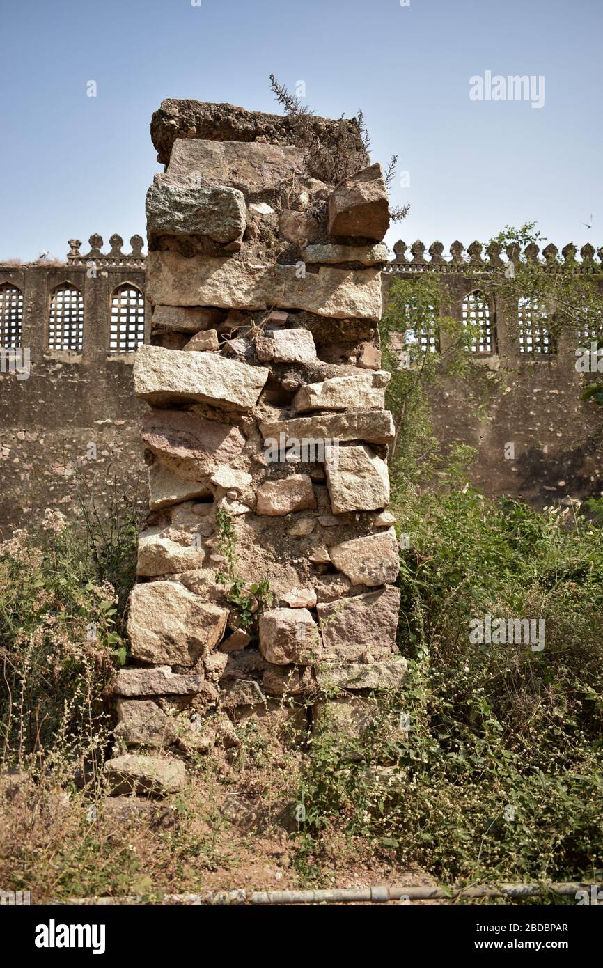ancient historical Fort Ruined Walls Destructed Architecture Stock ...