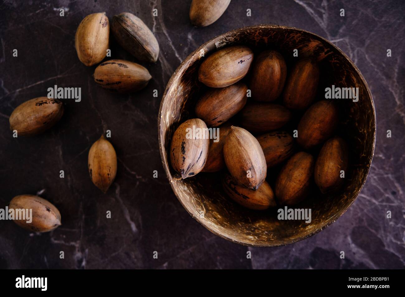 Fresh Pecan Nuts with husks Stock Photo - Alamy