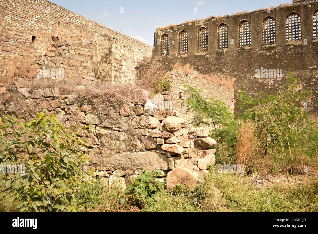 ancient historical Fort Ruined Walls Destructed Architecture Stock ...
