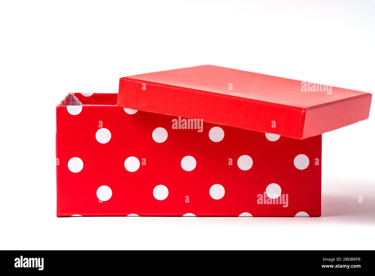 Front view opened Gift box isolated on white background, copy space ...