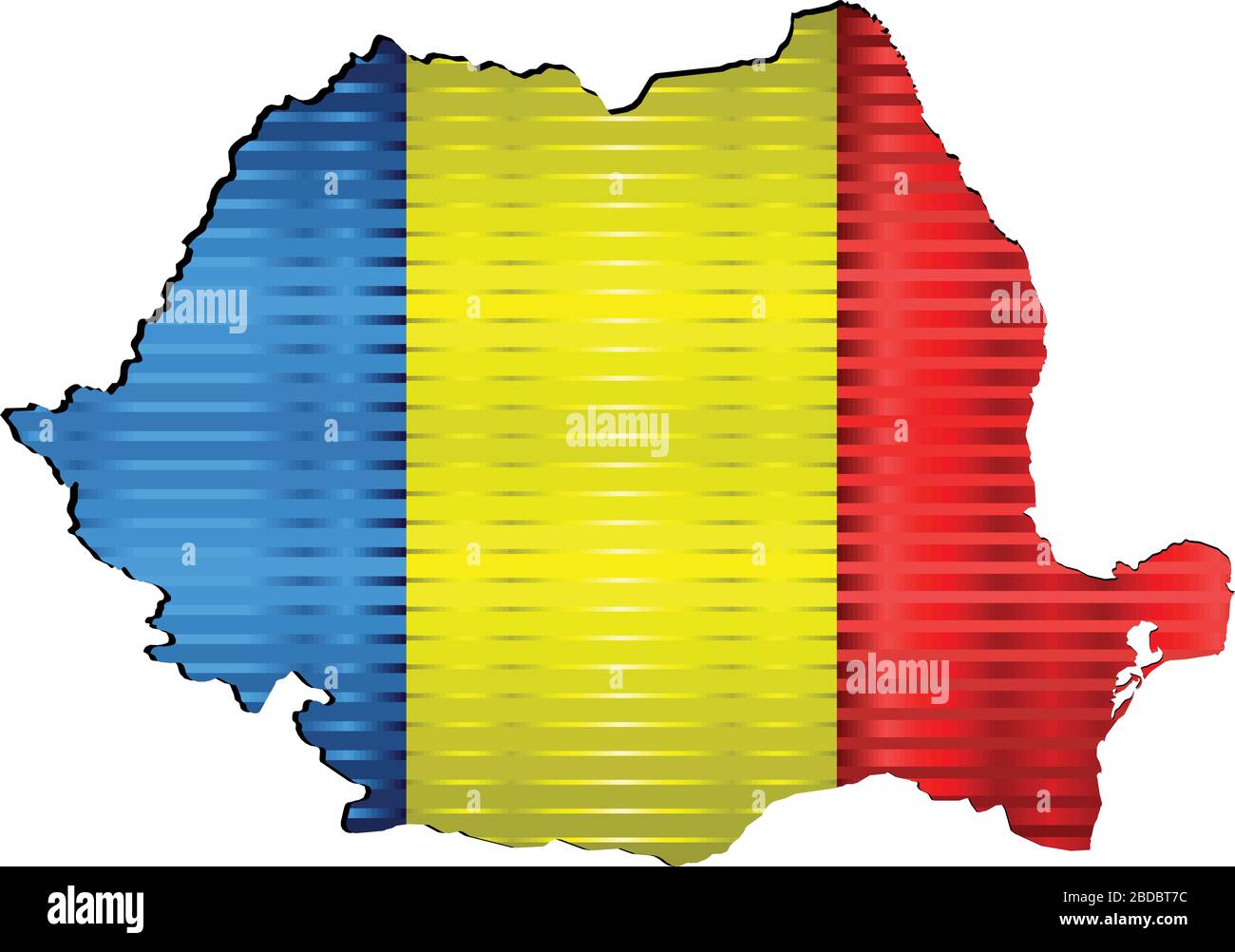 Shiny Grunge map of the Romania - Illustration, Three Dimensional Map ...