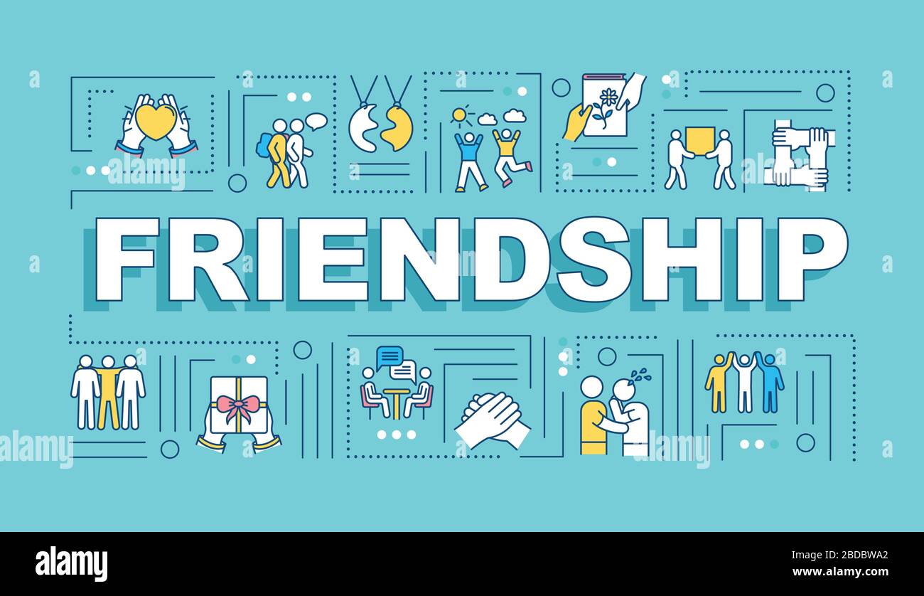 Friendship word concepts banner. Mutual affection. Friendly ...