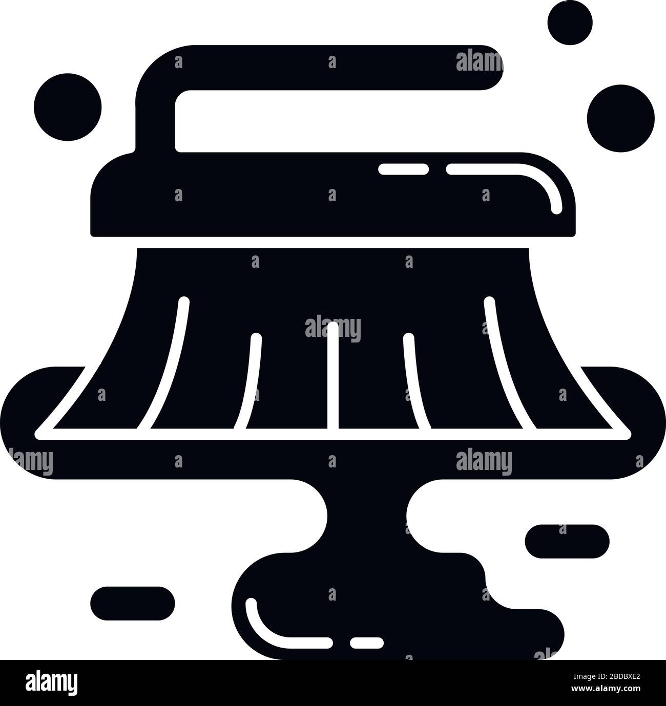 Wet cleaning black glyph icon. Professional cleanup service ...