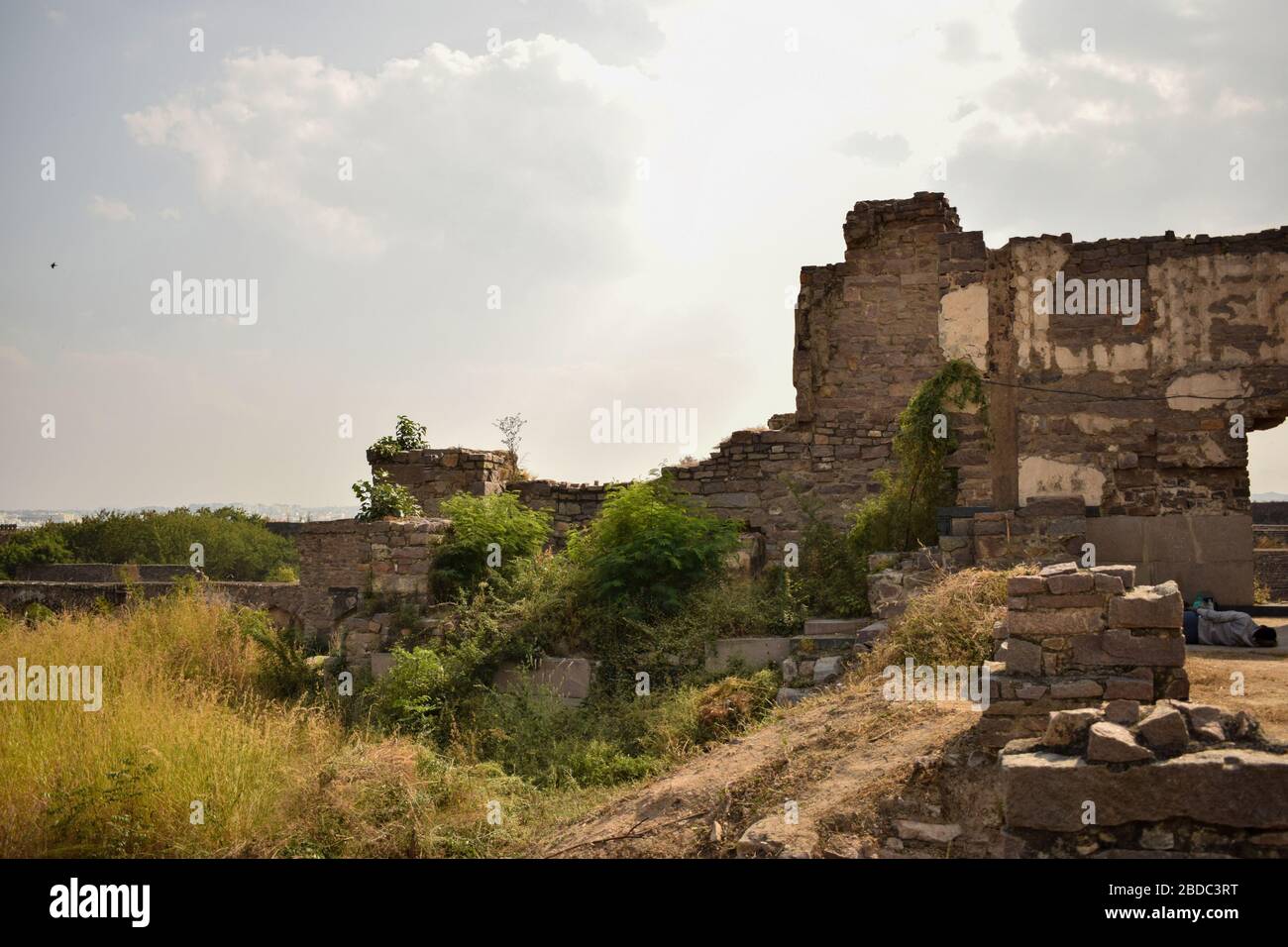 ancient historical Fort Ruined Walls Destructed Architecture Stock ...