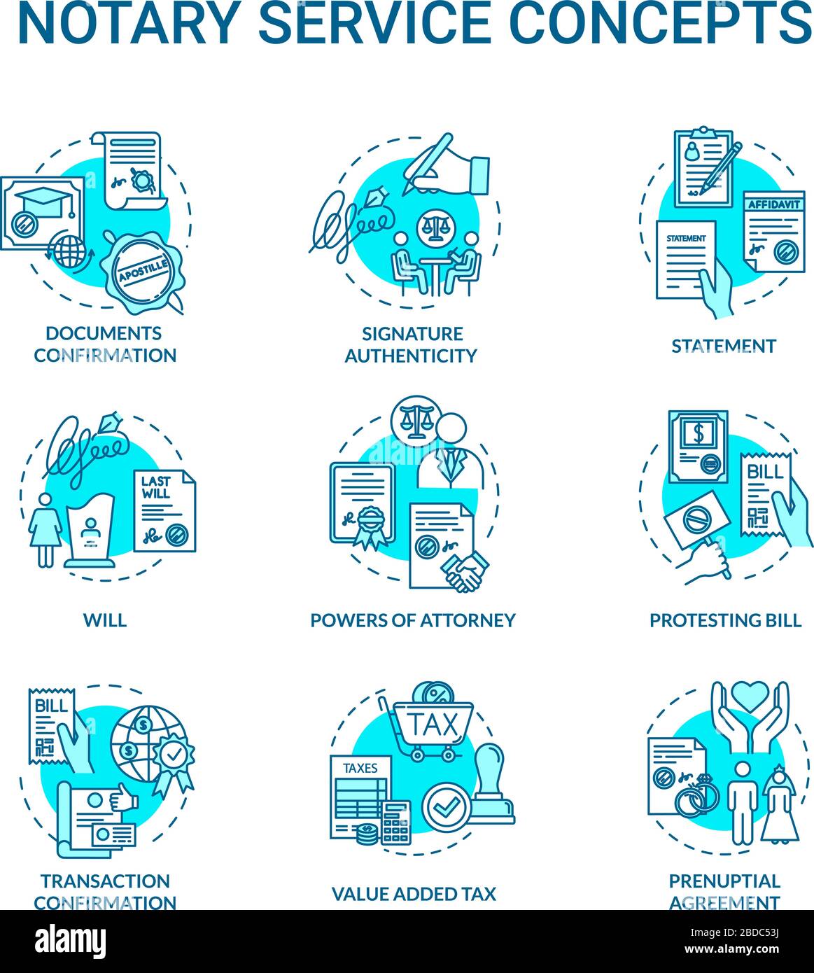 Power of attorney notary Stock Vector Images - Alamy