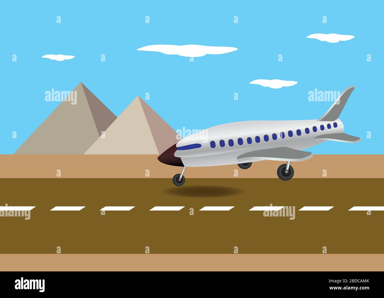 Wheels touching down Stock Vector Images - Alamy