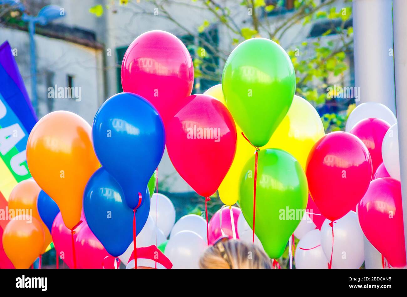 Balloons of all colors ready for the joy of children or to cheer up ...