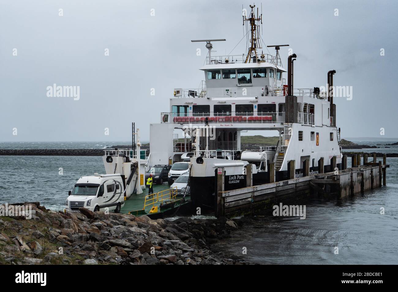 Caledonian macbrayne berneray ferry terminal hi-res stock photography ...