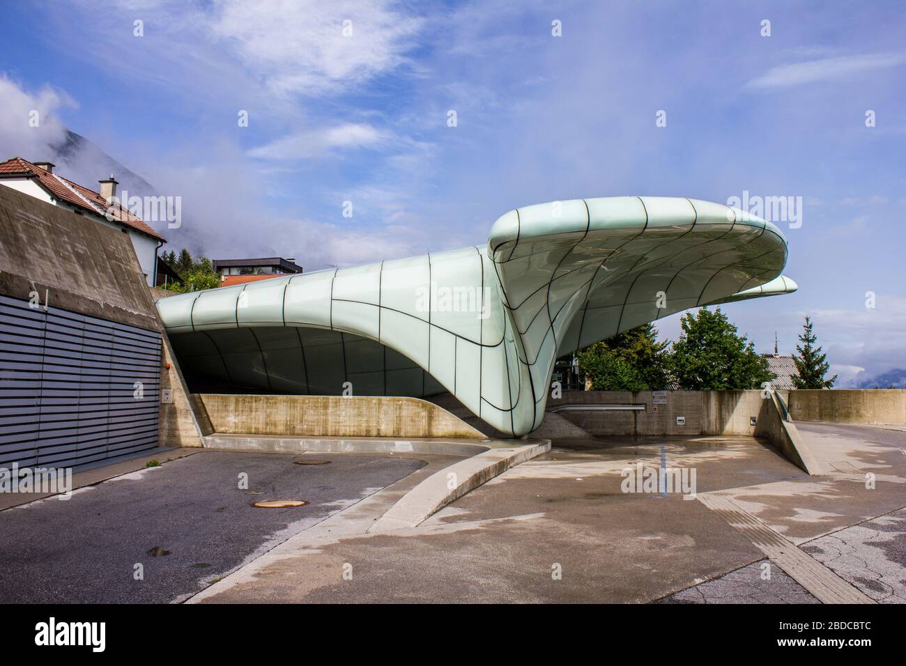 Innsbruck, Austria - August 12, 2019: View of the Hungerburg Funicular ...