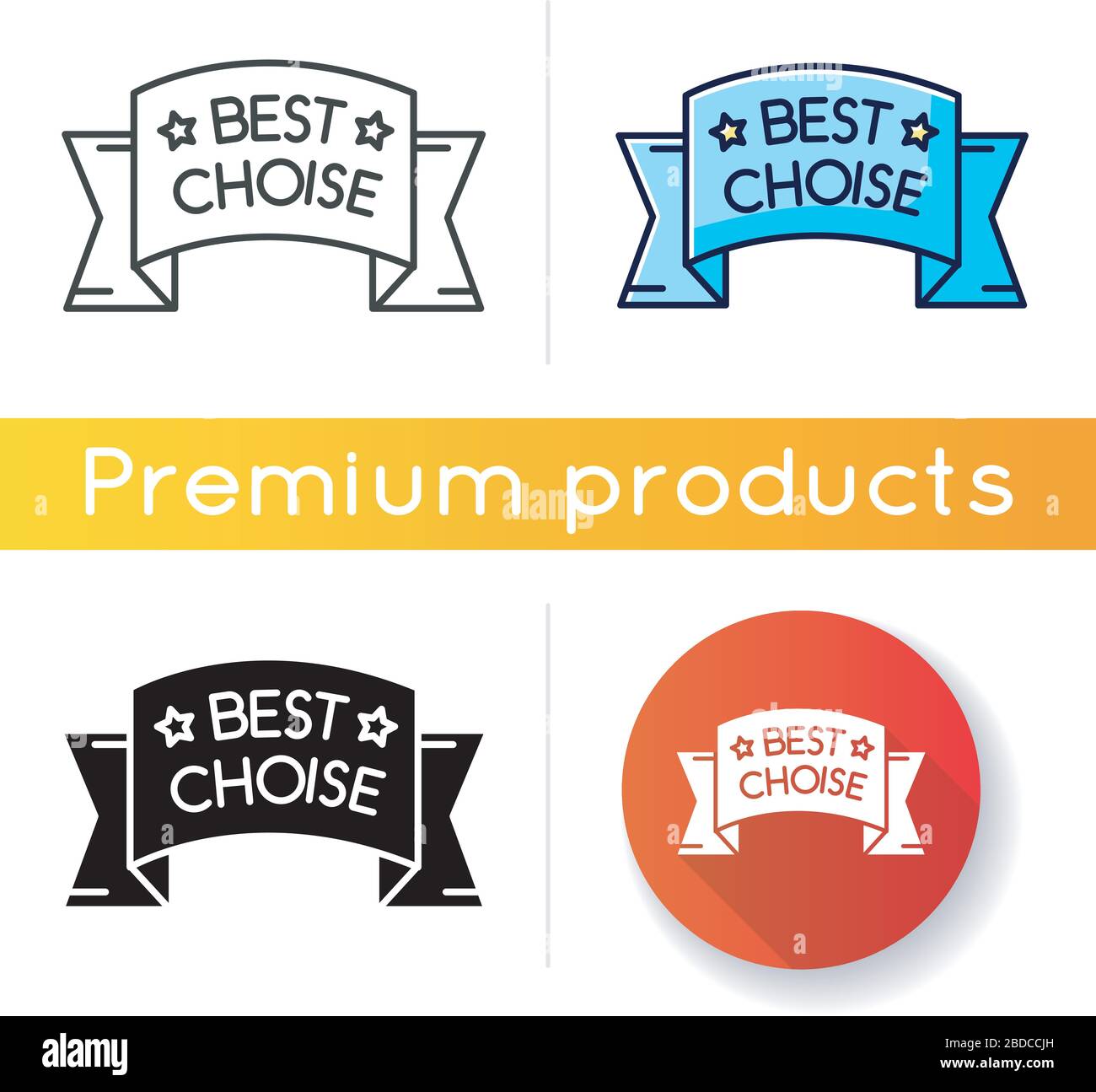 Best choice icon. Linear black and RGB color styles. Premium quality ...