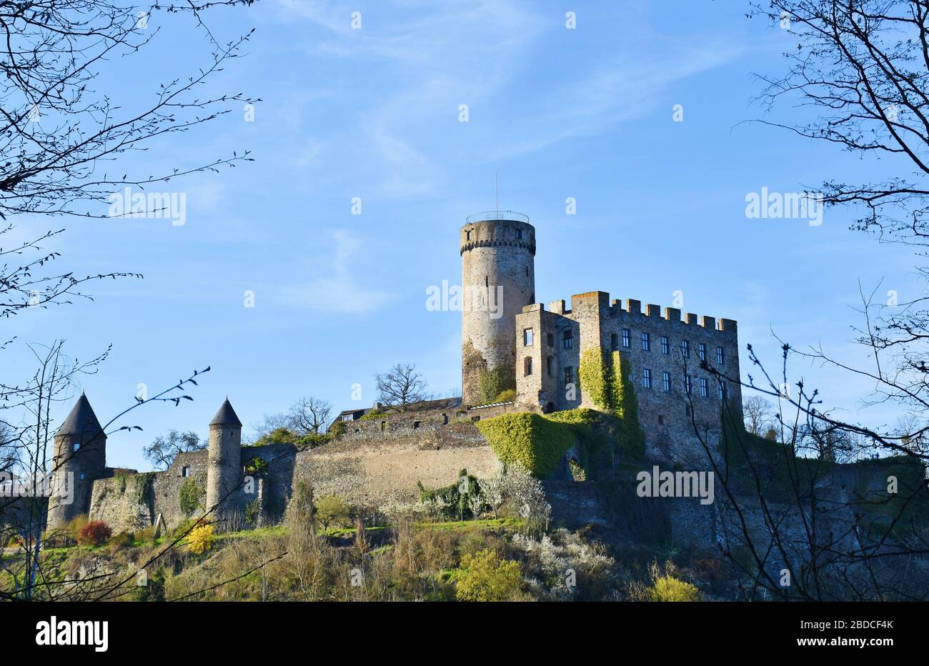Ancient fortress of Pyrmont Eifel mountains Germany Stock Photo - Alamy
