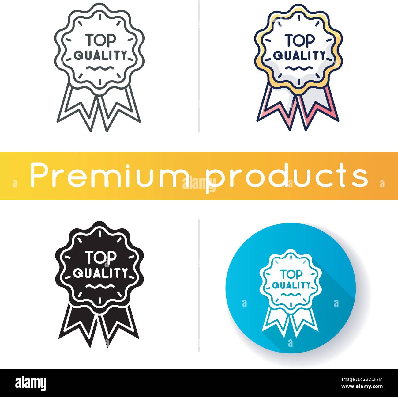 Top quality icon. Linear black and RGB color styles. Brand equity ...