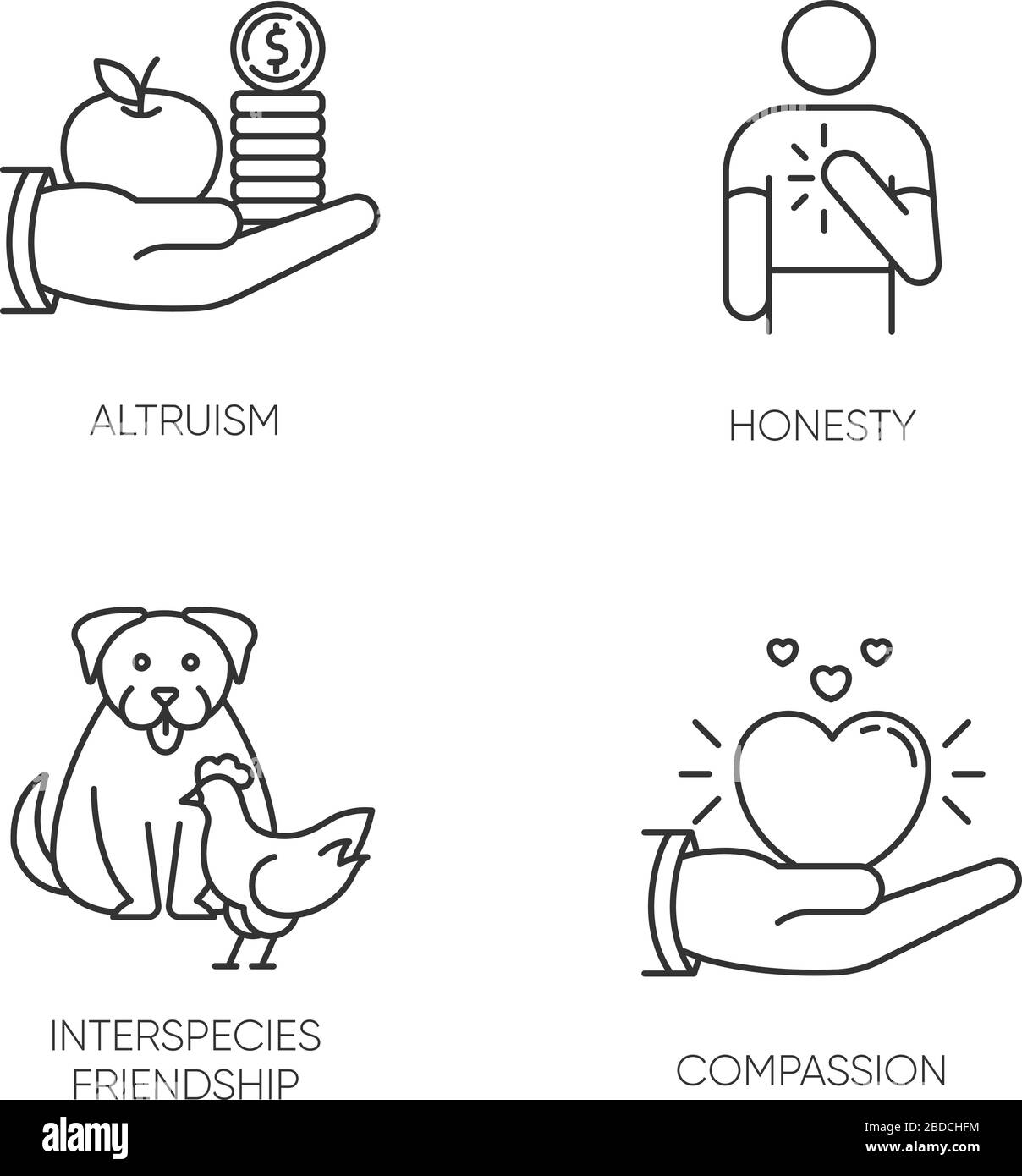 Friendly support pixel perfect linear icons set. Customizable thin line ...