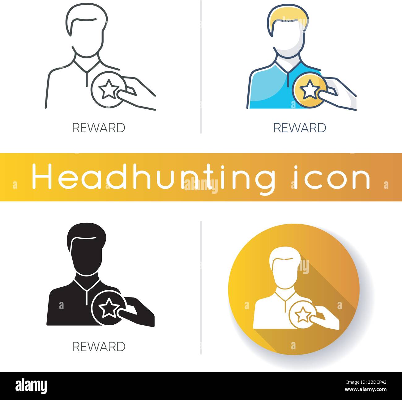 Reward icon. Linear black and RGB color styles. Workers motivation ...