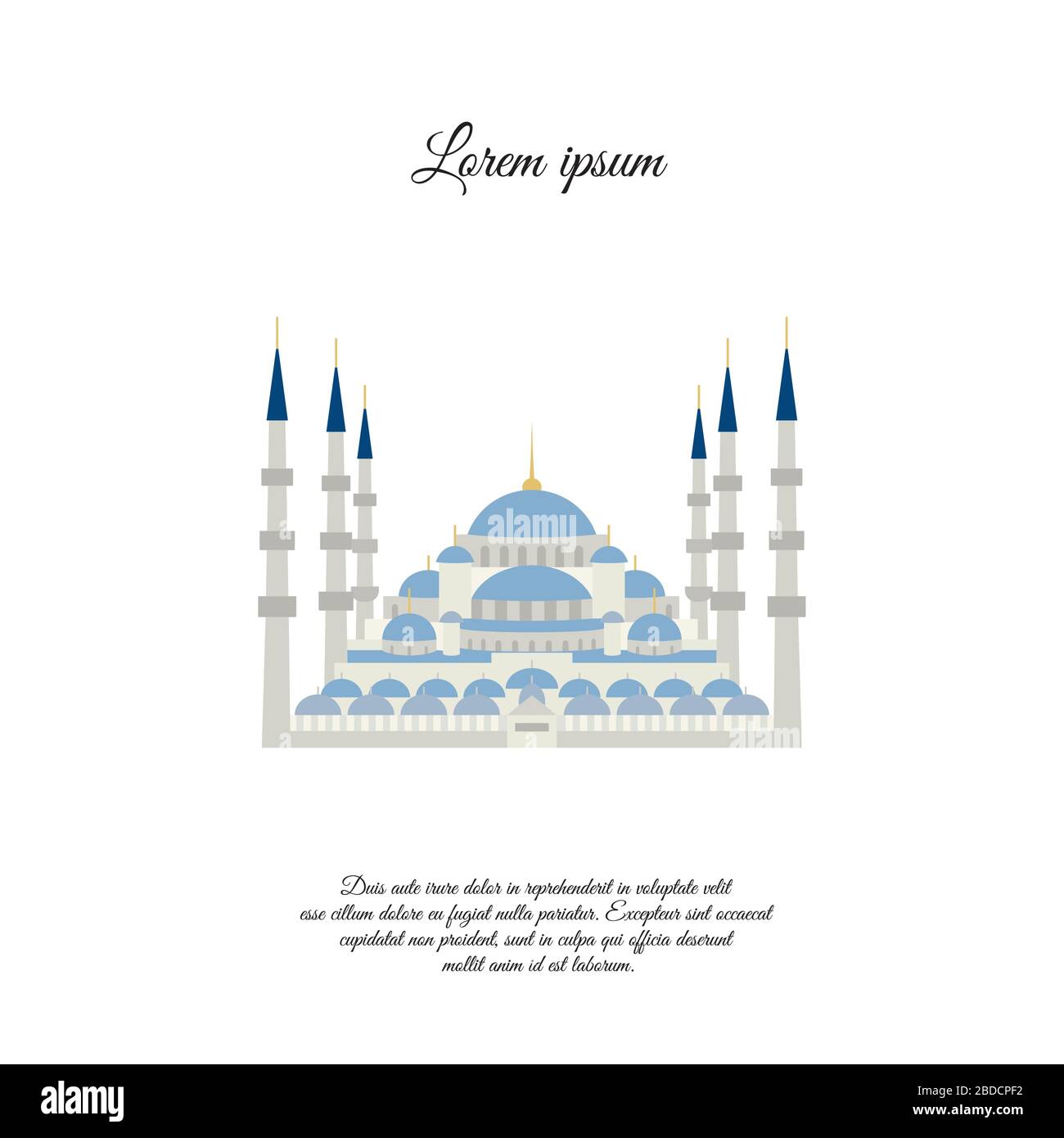 Blue Mosque vector. Blue Mosque in the Stambul. The Sultanahmet. Blue ...
