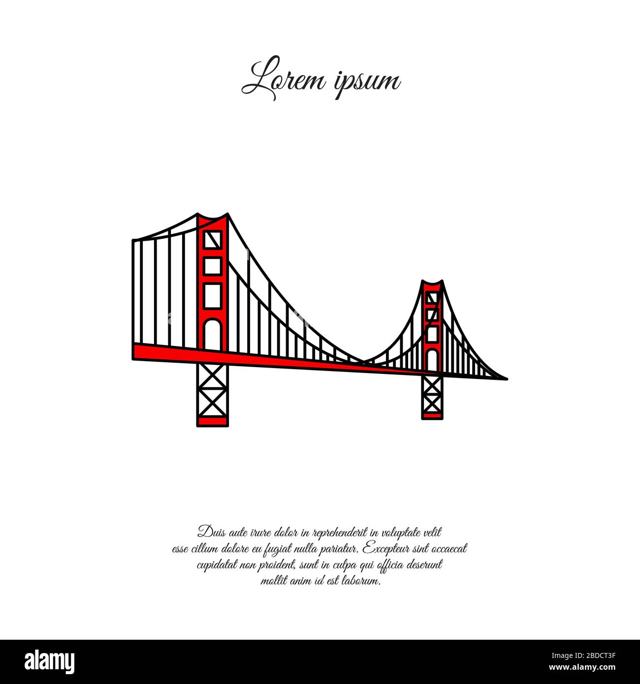 Golden Gate Bridge Vector Logo