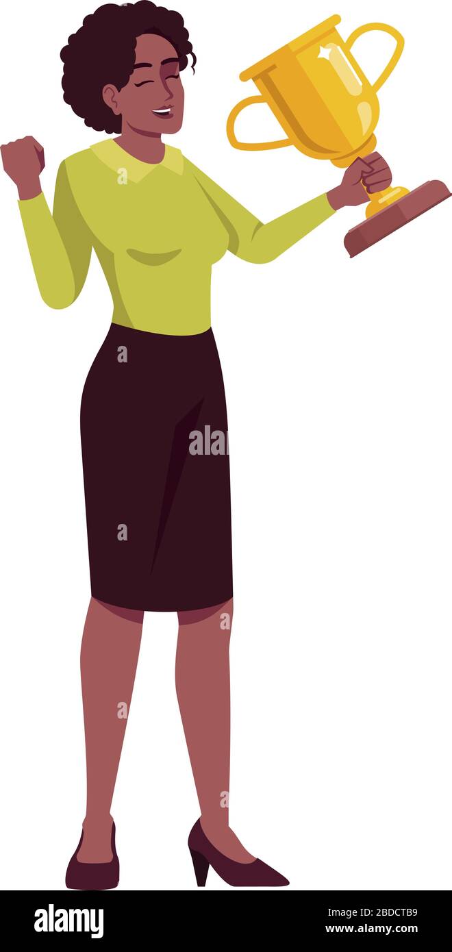 Professional recognition semi flat RGB color vector illustration ...