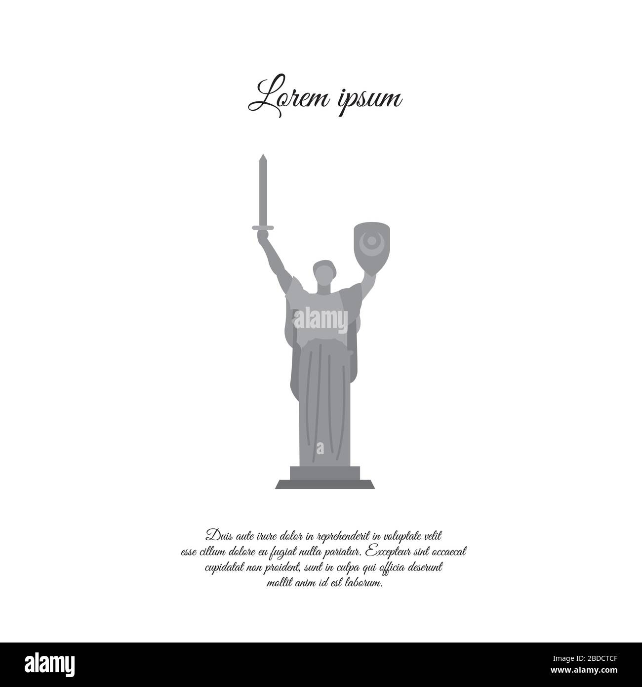 Motherland Kiev vector. Motherland Kiev color icon, sign, symbol Stock ...