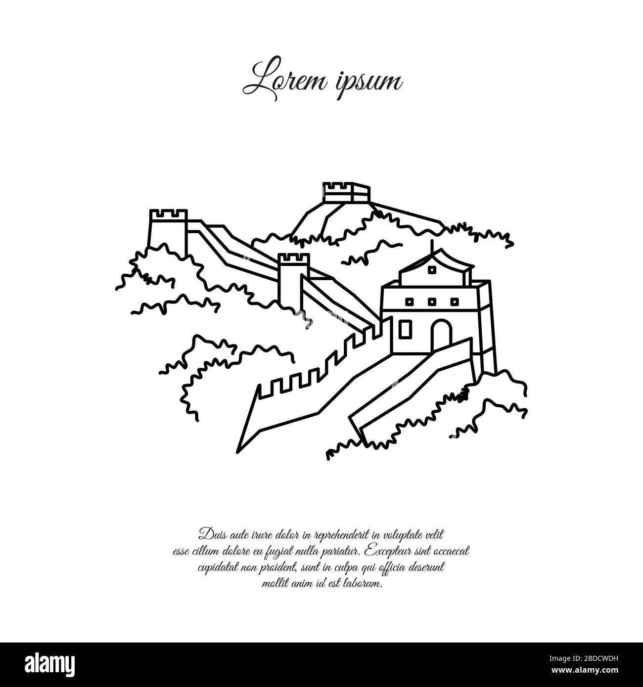 Great Wall Of China Vector