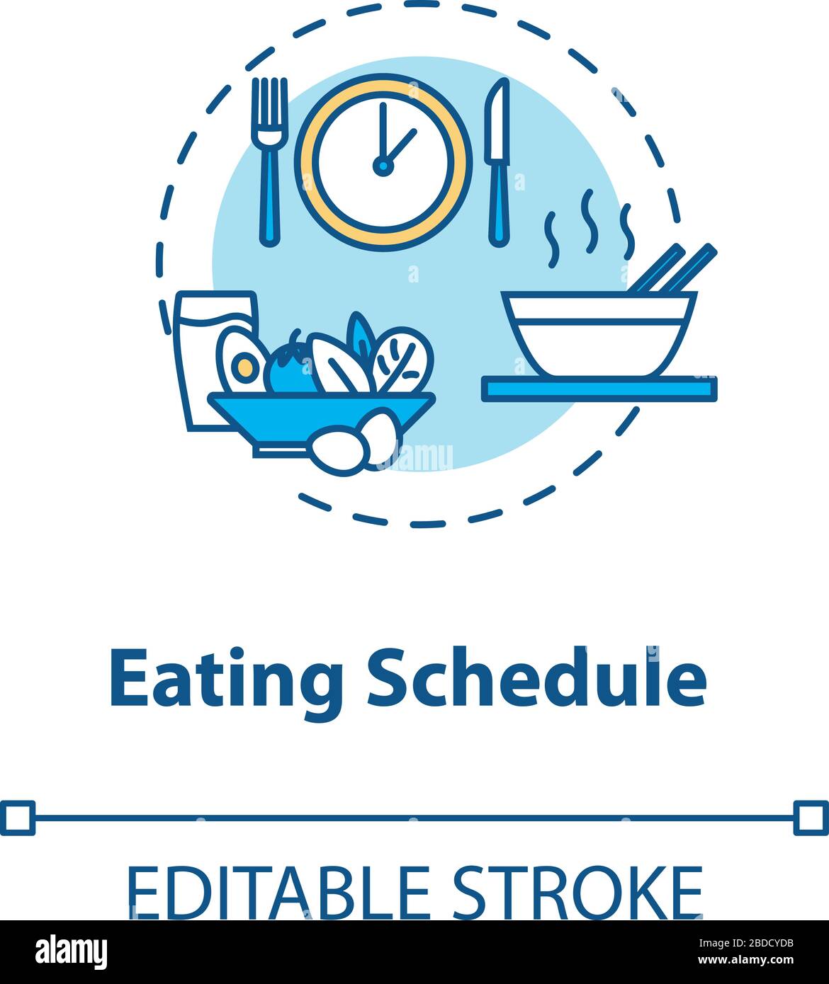 Healthy balanced dinner dish Stock Vector Images - Alamy