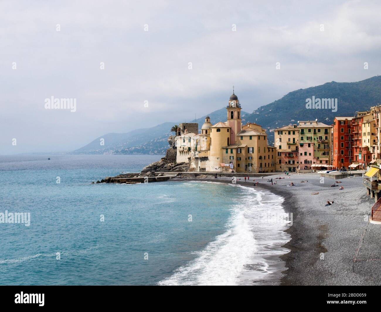 Camogli, Italy - April 11, 2017: Typical seaside village, tourist ...