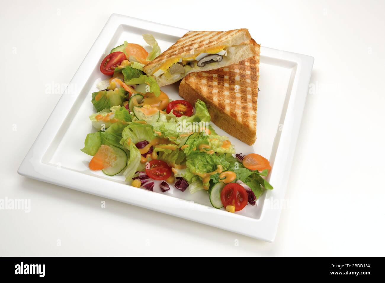 Panini and salad set Stock Photo - Alamy