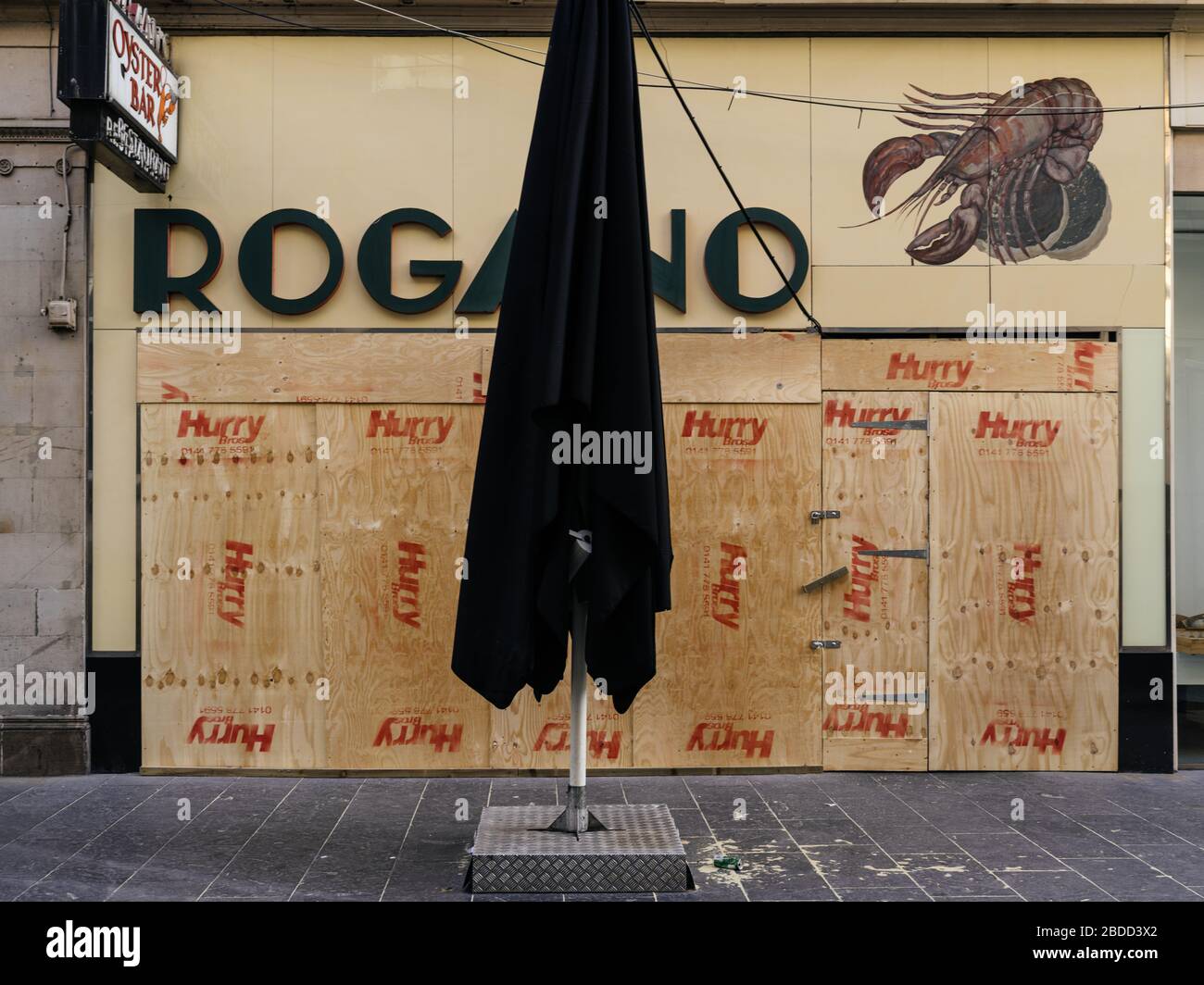 The famous Rogano seafood restaurant and bar in Glasgow, closed for ...