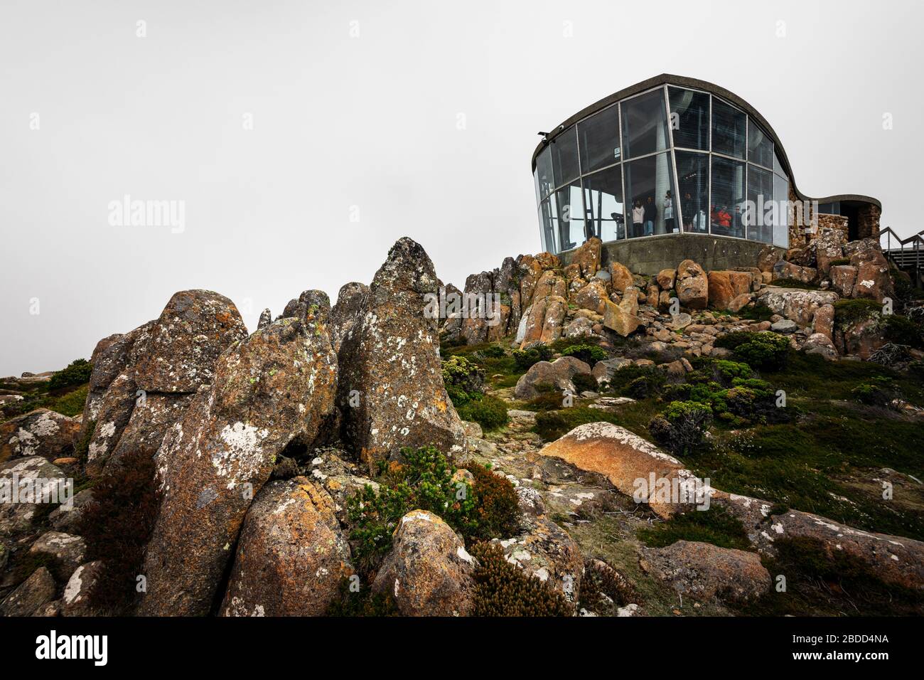 Famous lookout building on Hobart's Mount Wellington Stock Photo - Alamy