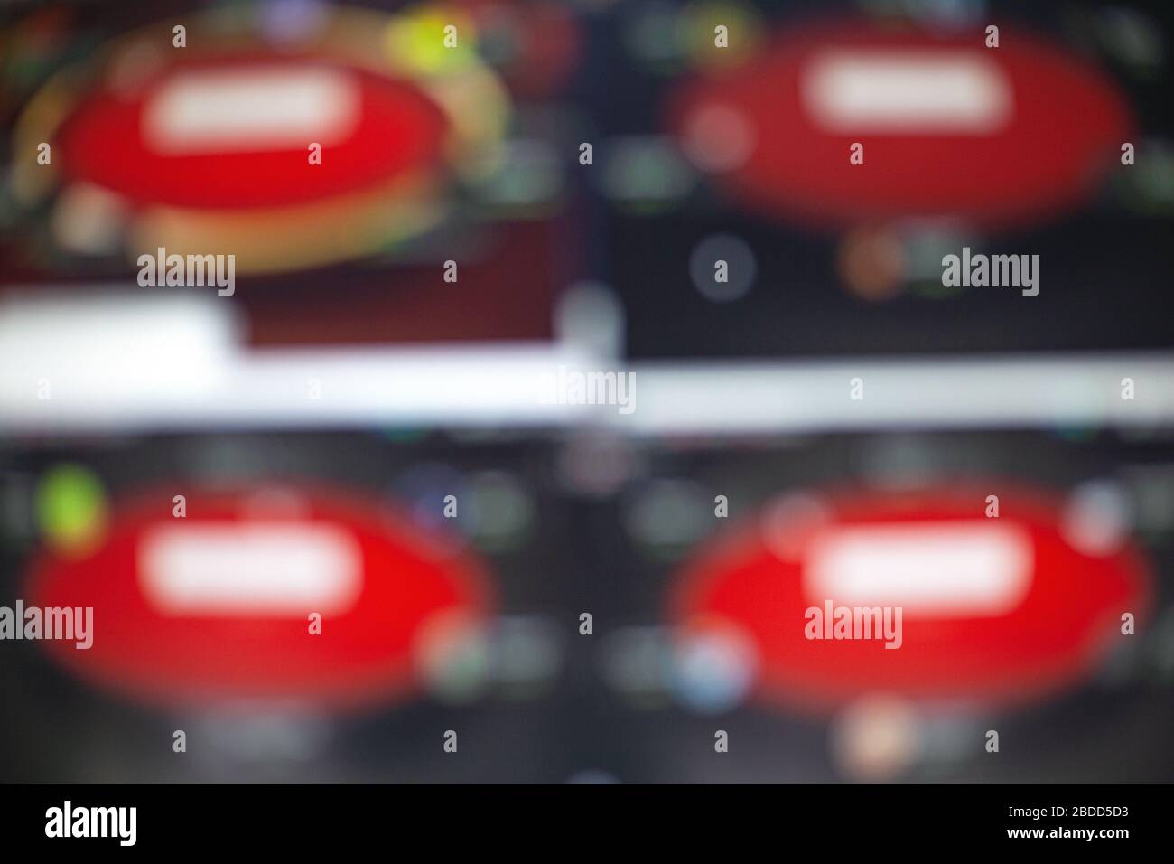 online poker, bokeh poker room tables background,mockup Stock Photo - Alamy