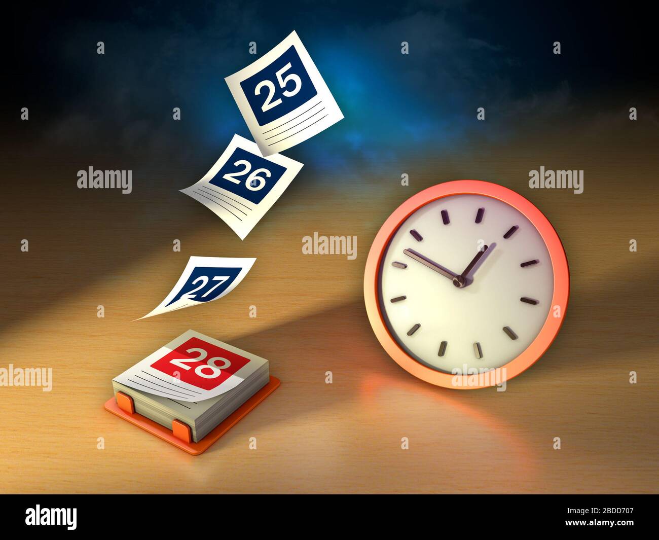 Flying calendar pages hi-res stock photography and images - Alamy