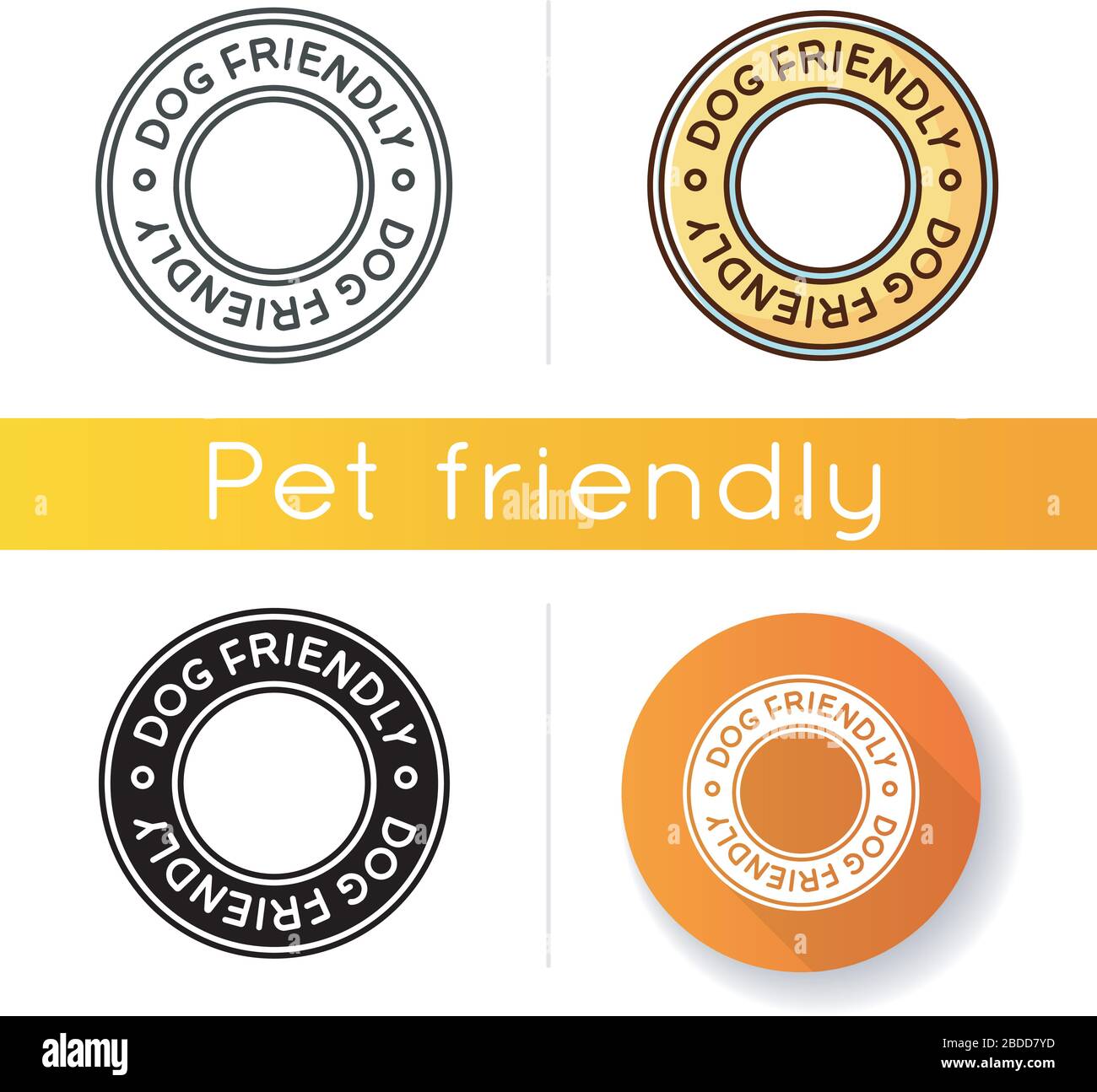 Friendly pets allowed entry sign Stock Vector Images - Alamy