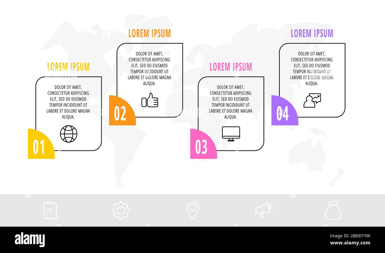 Timeline creative design linear infographics template. Business vector ...