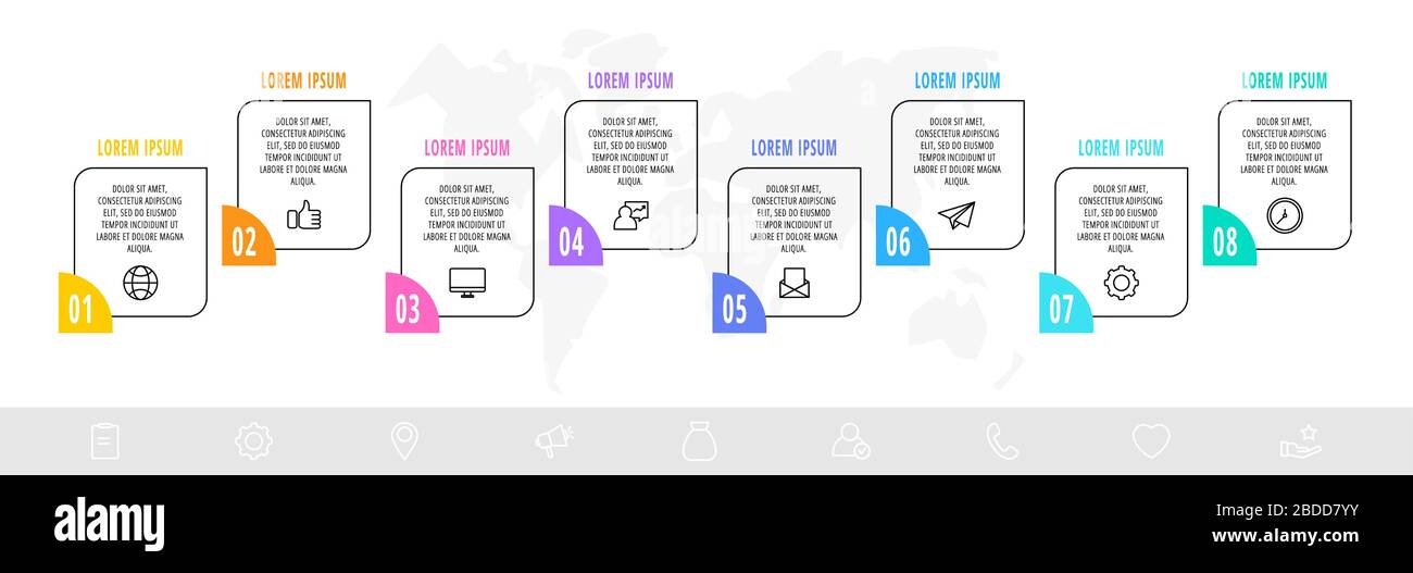 Timeline creative design linear infographics template. Business vector ...