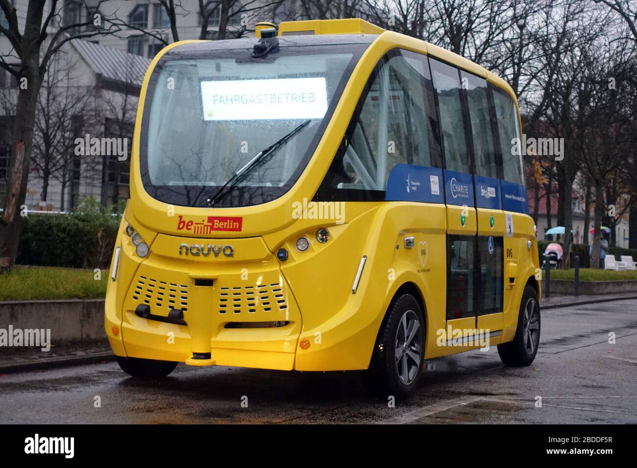 25.11.2019, Berlin, Berlin, Germany - autonomous minibus of the BVG on ...
