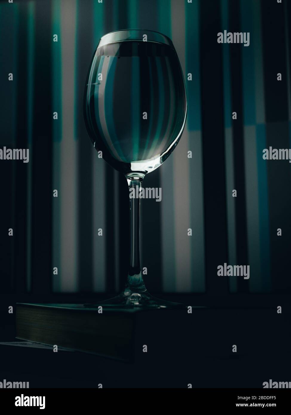 refraction through the wine glass Stock Photo - Alamy
