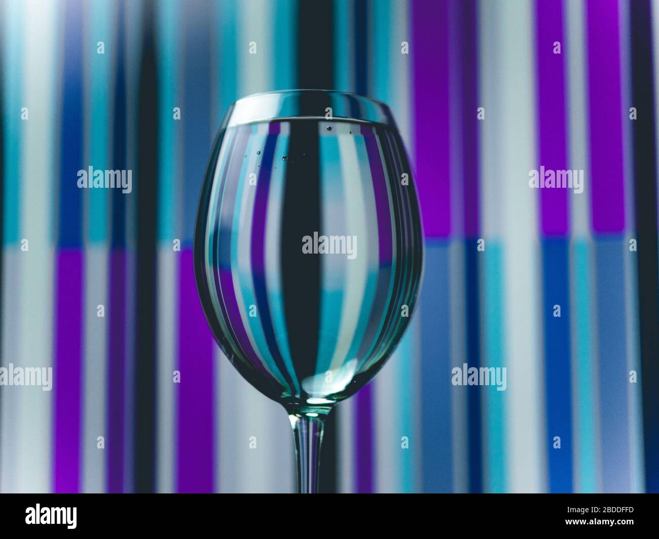 refraction through the wine glass Stock Photo - Alamy