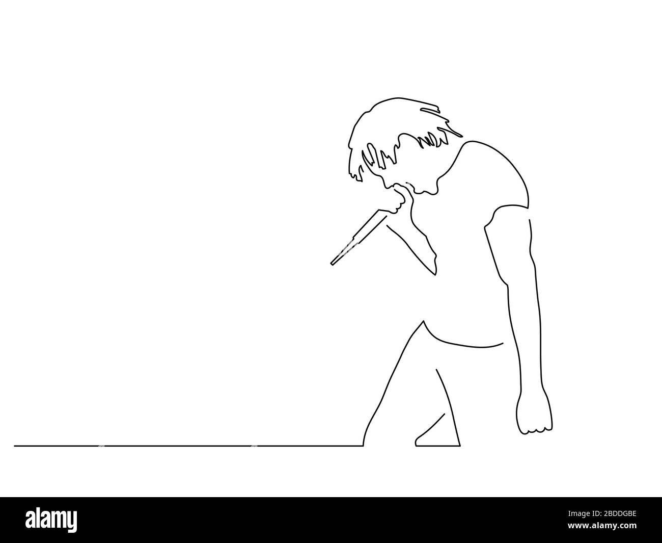 Music isolated line drawing, vector illustration design Stock Vector ...