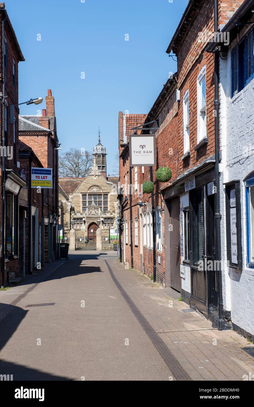Boar Lane in Newark on Trent, captured during the Covid-19 Lockdown ...