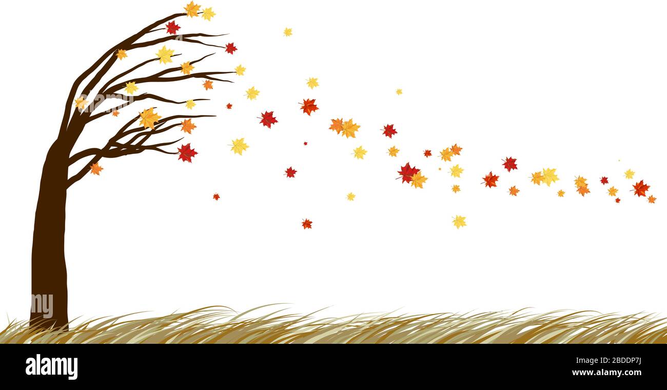 Leaves Blowing Clipart