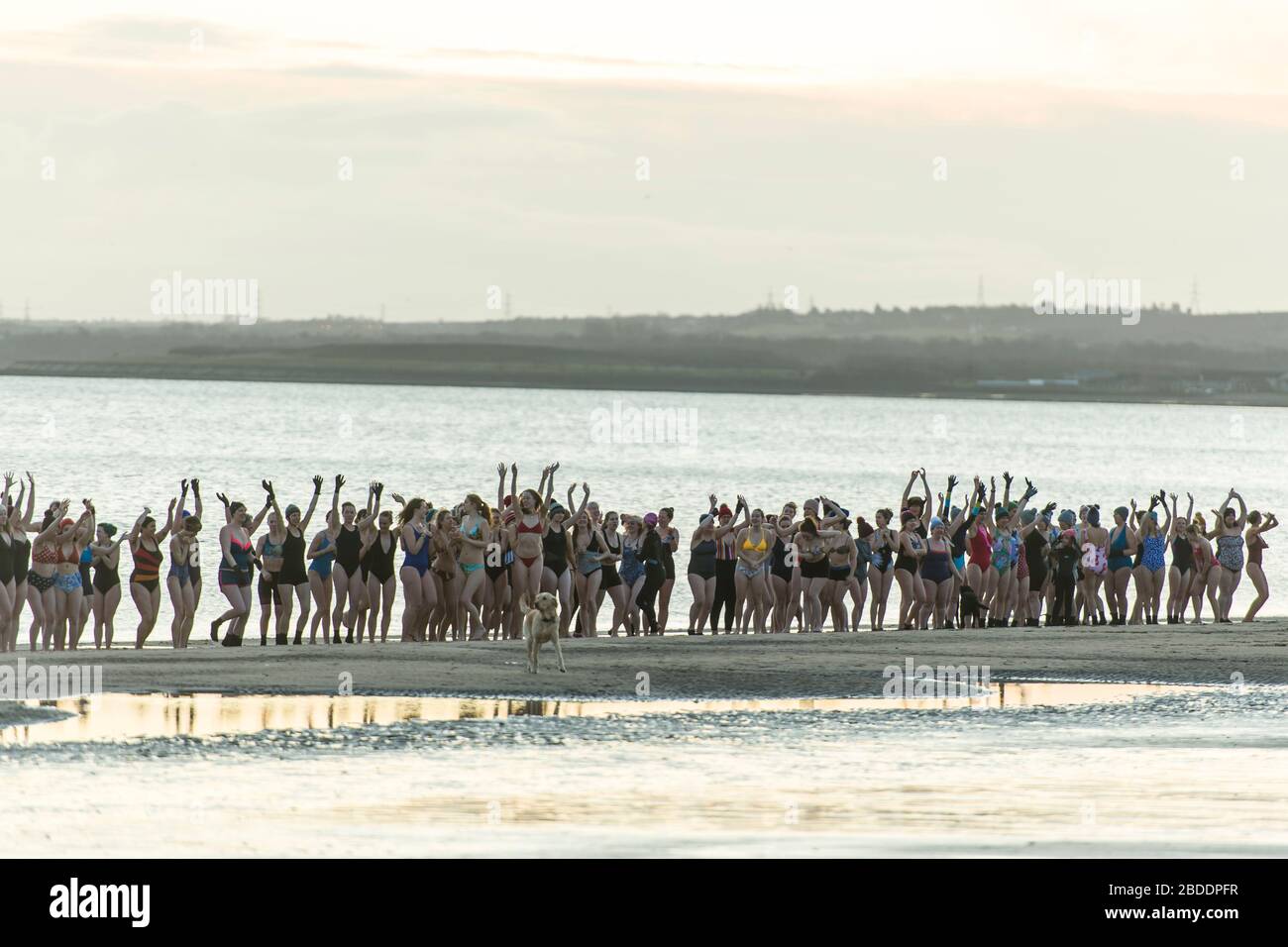 Up to 500 women take part in a sunrise swim at Portobello beach in ...