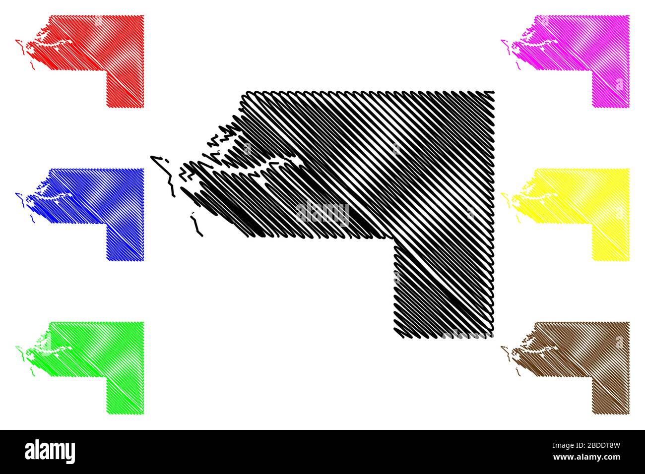 Manatee vector outline map hi-res stock photography and images - Alamy