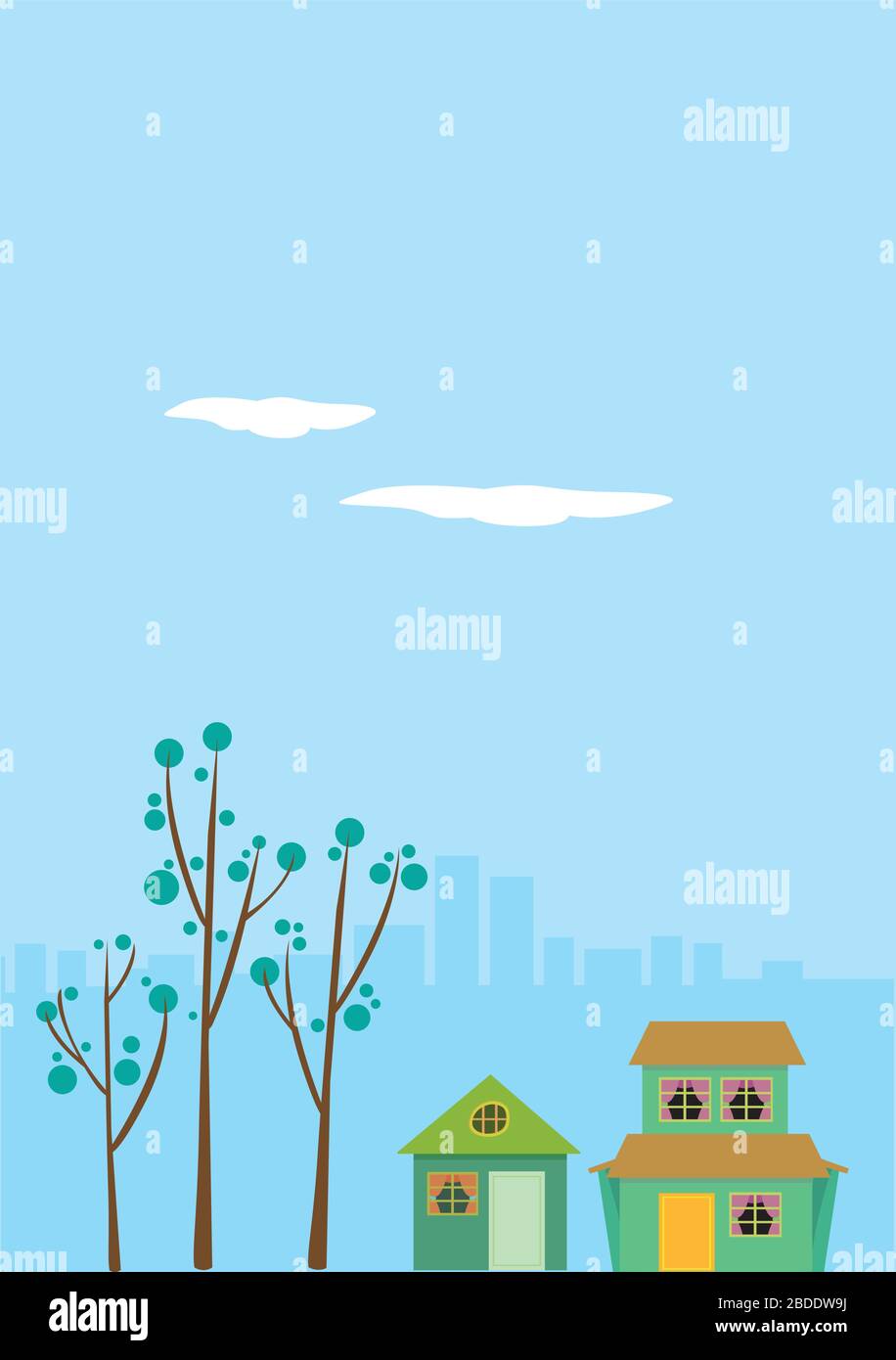 Two detached houses Stock Vector Images - Alamy