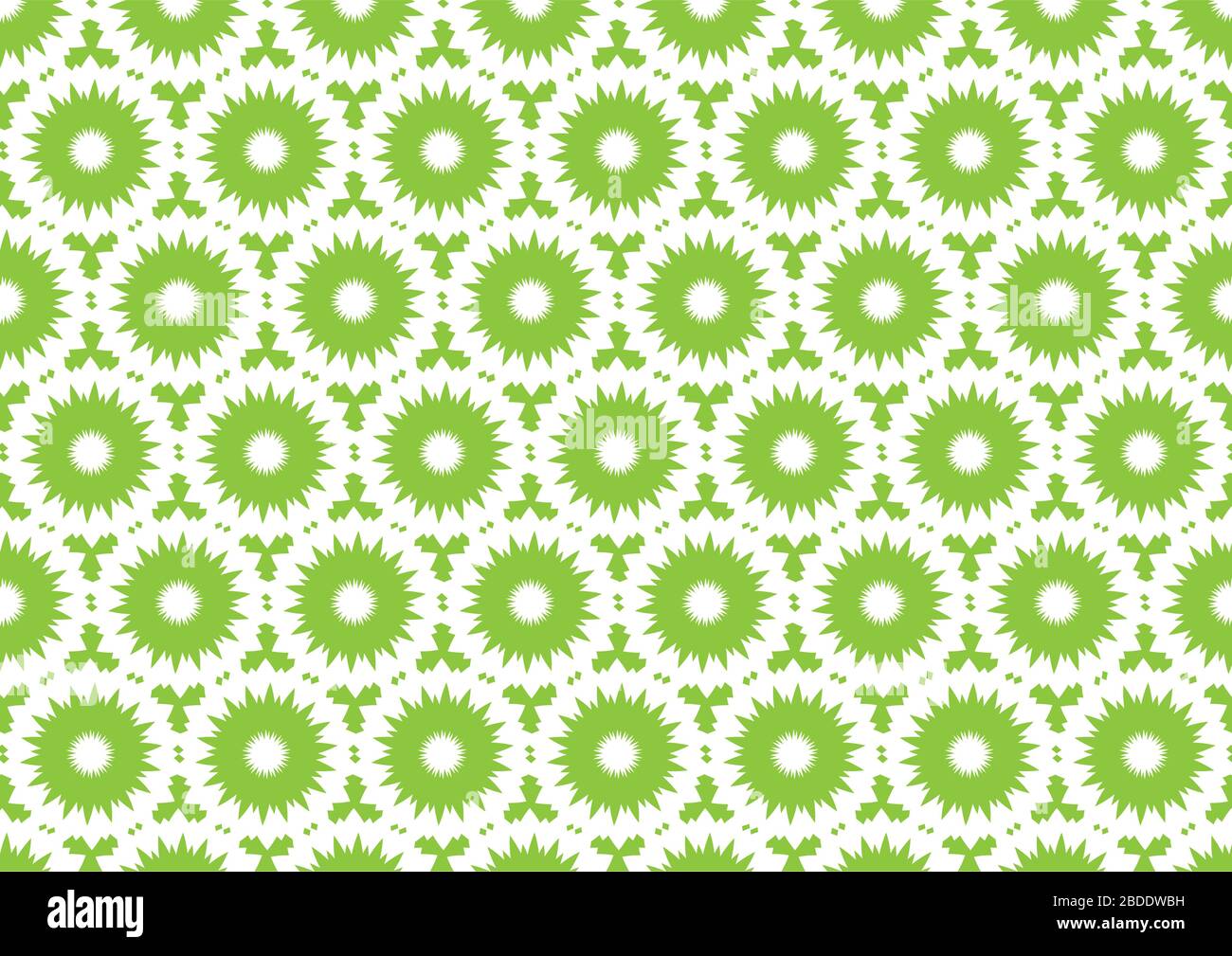 Vector illustration of green pointed circular seamless pattern for ...